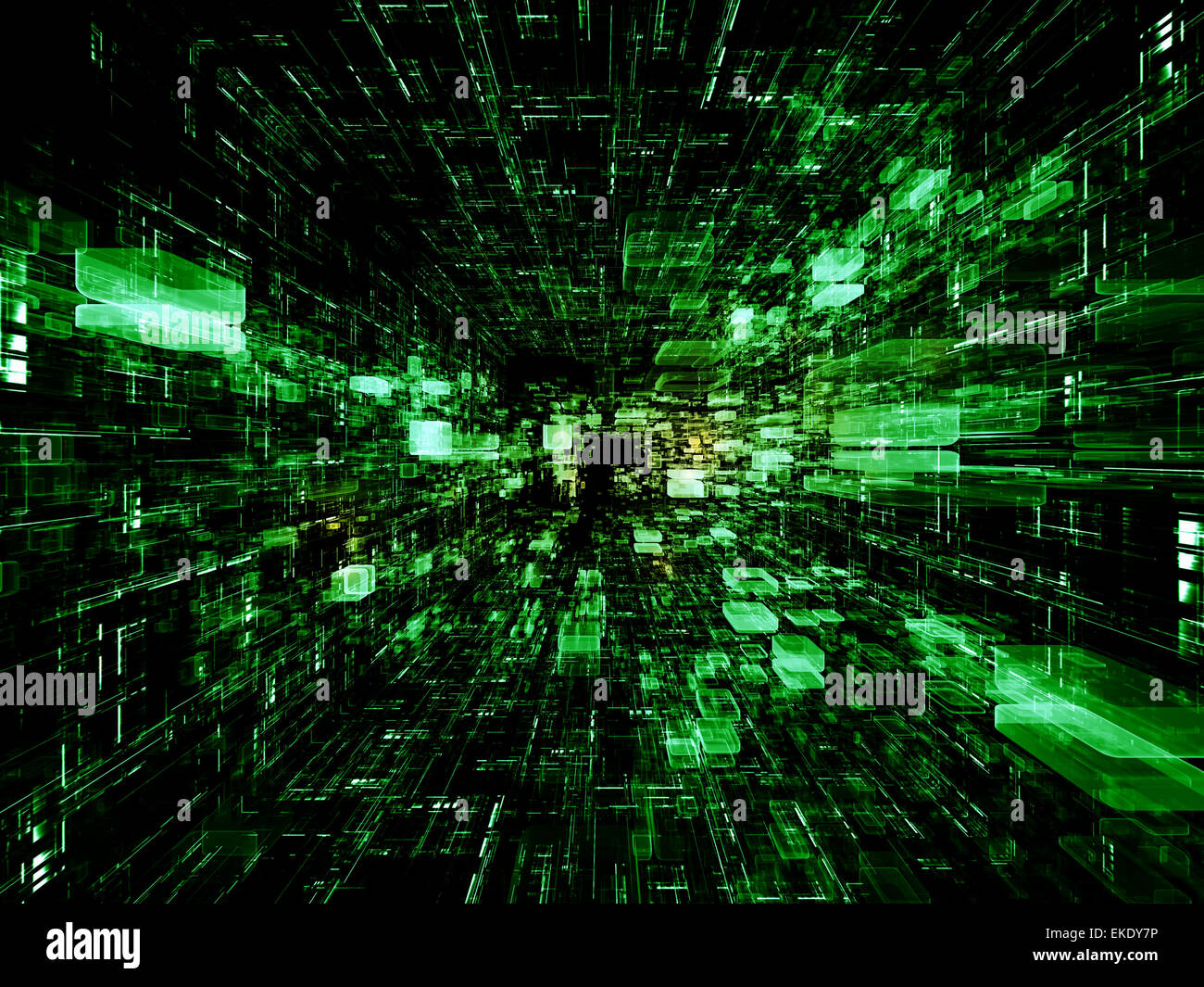 Unfolding of Virtual Space Stock Photo - Alamy