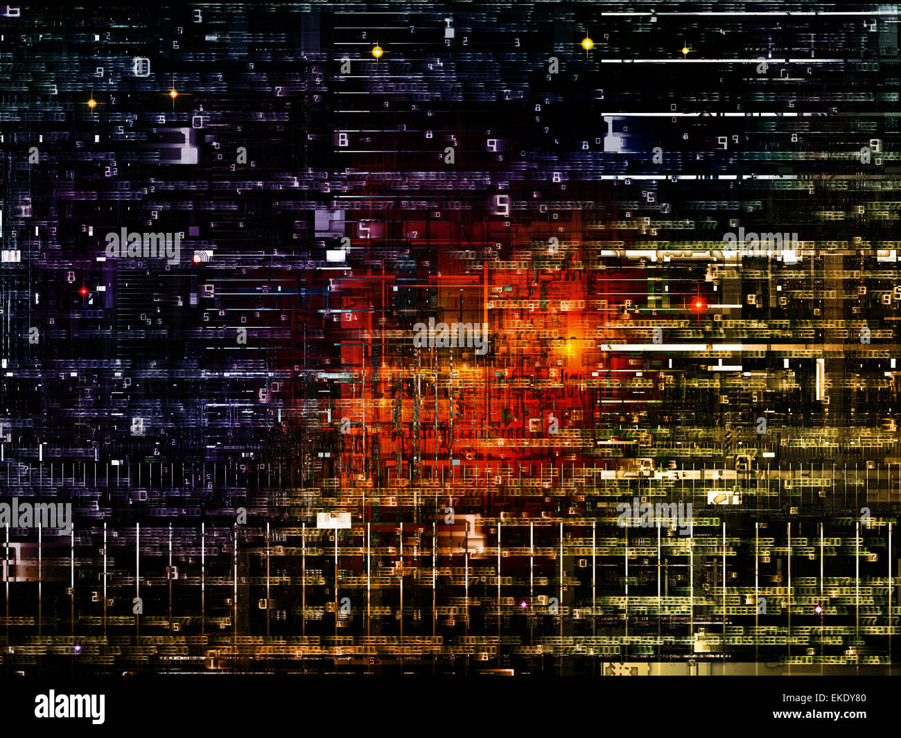 Inner Life of Digital Network Stock Photo - Alamy