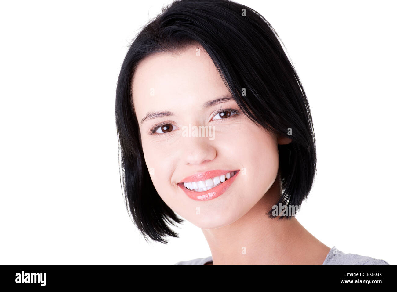 Happy beautiful woman portrait Stock Photo - Alamy