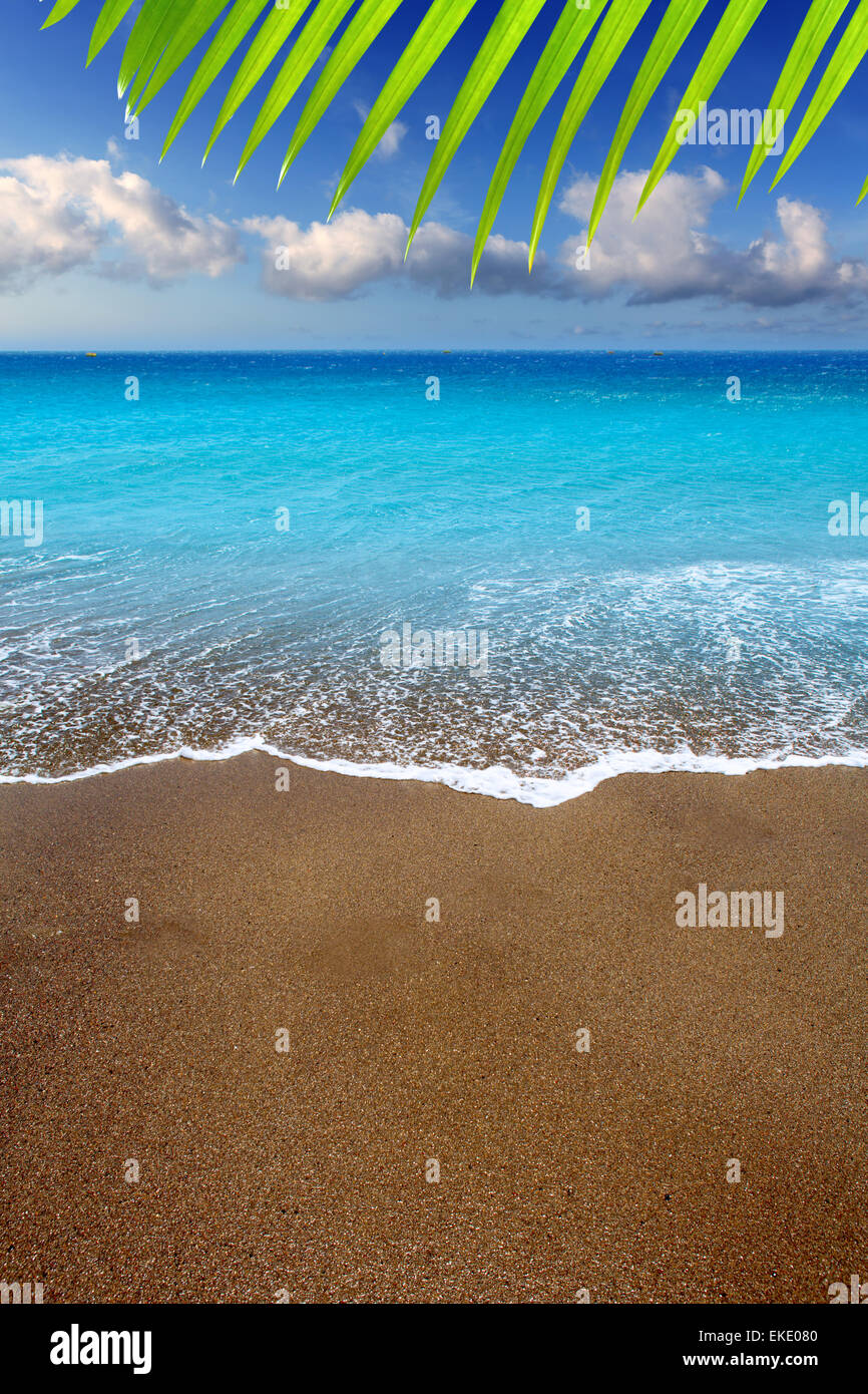 Canary Islands brown sand beach turquoise water Stock Photo - Alamy