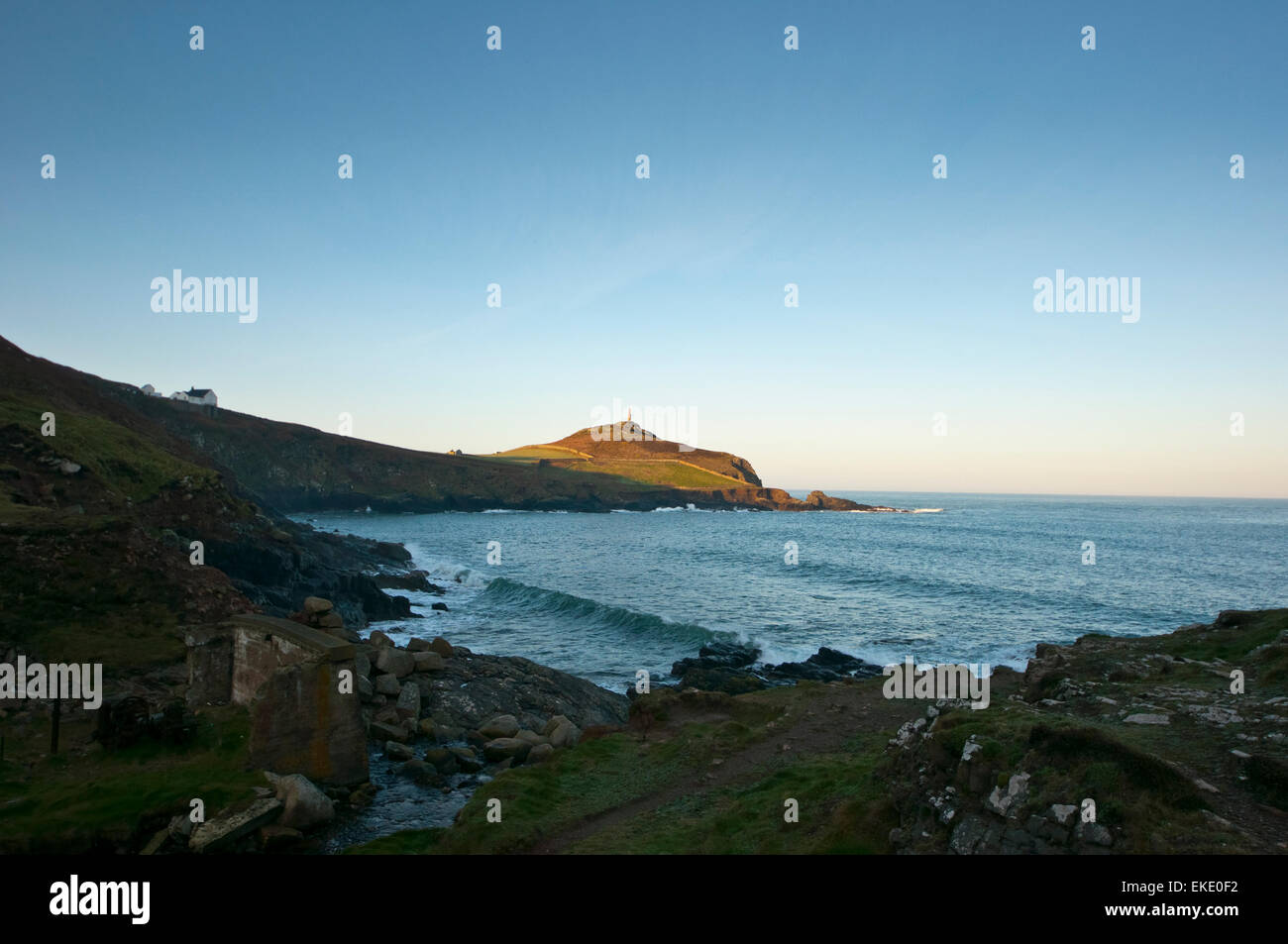 Cape Cornwall Porth Ledden Cove dawn Stock Photo - Alamy