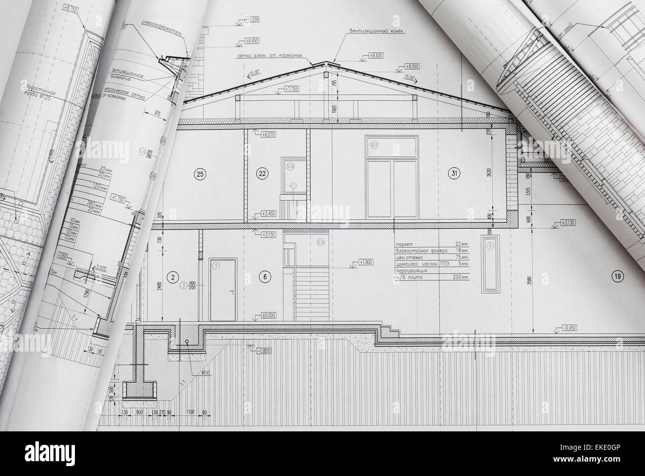 House blueprint design hi-res stock photography and images - Alamy