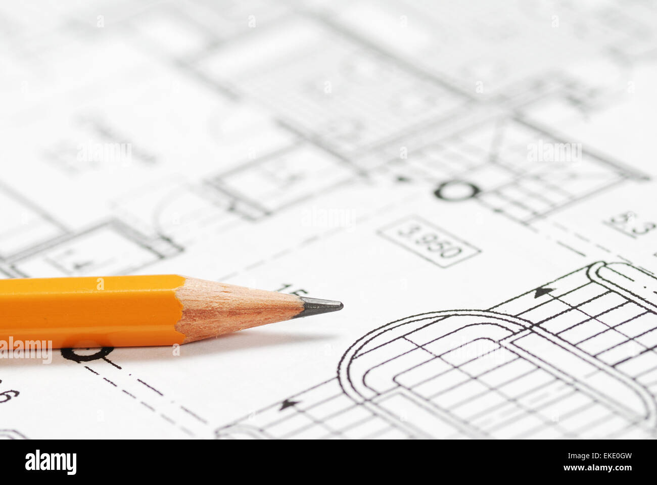 Floor plan blueprints engineering architecture hi-res stock photography ...