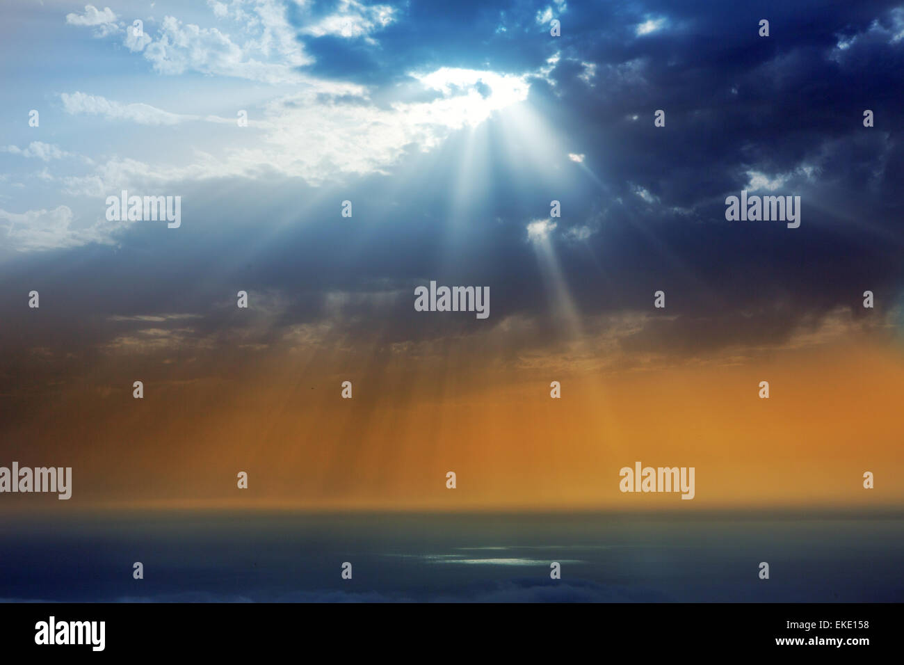 Sunset sky over haze sea of clouds in La Palma Stock Photo - Alamy