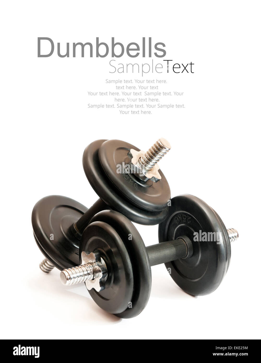 Iron dumbbell workout on Cut Out Stock Images & Pictures - Alamy