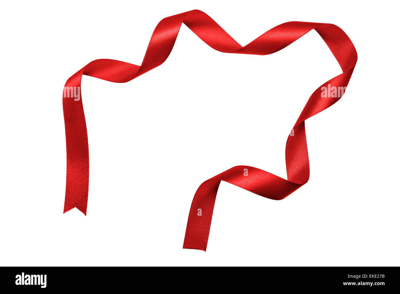 Shiny red satin ribbon Stock Photo - Alamy