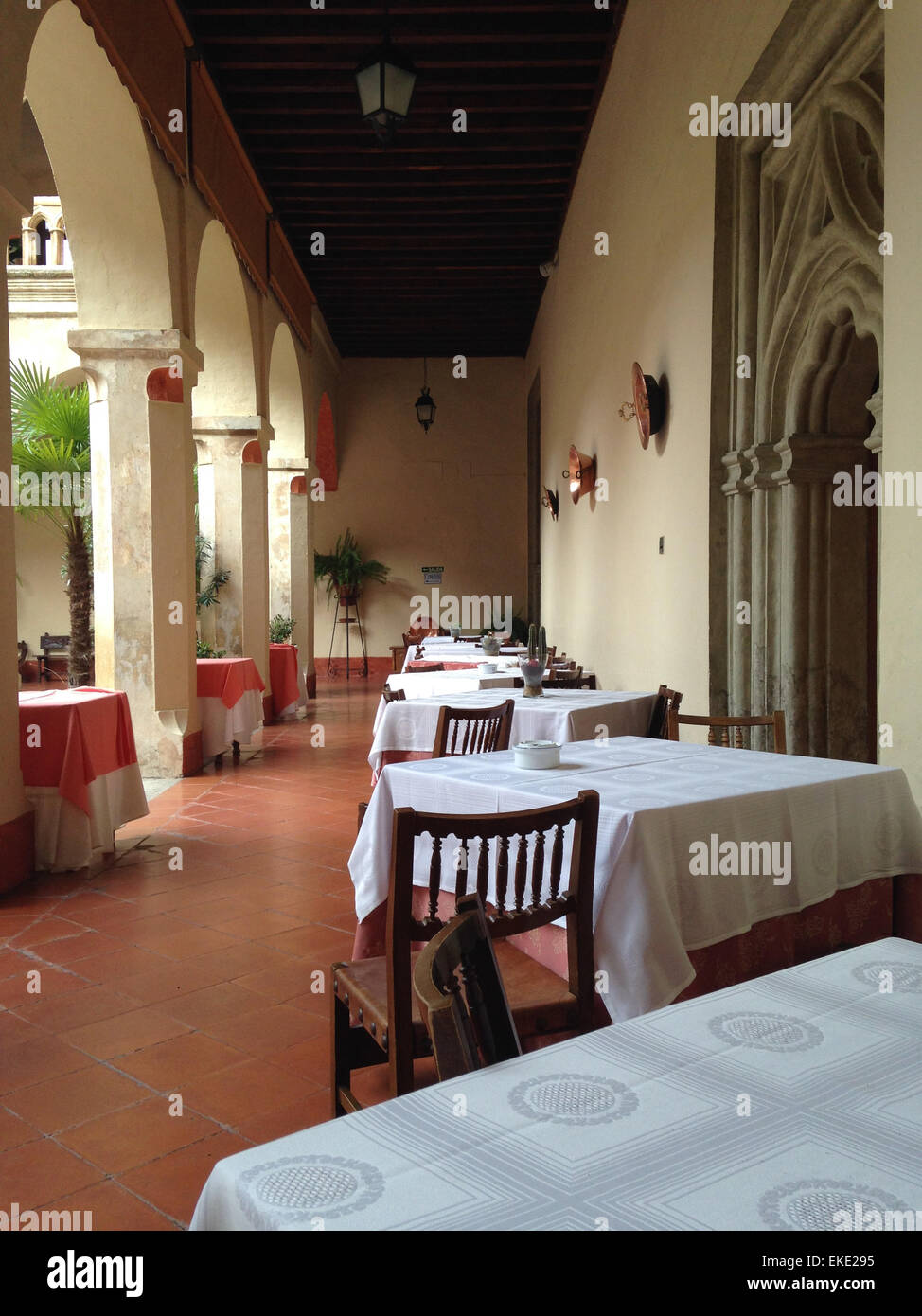 restaurant of guadalupe monastery Stock Photo - Alamy