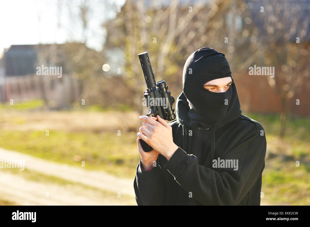 Gunman mask hi-res stock photography and images - Alamy