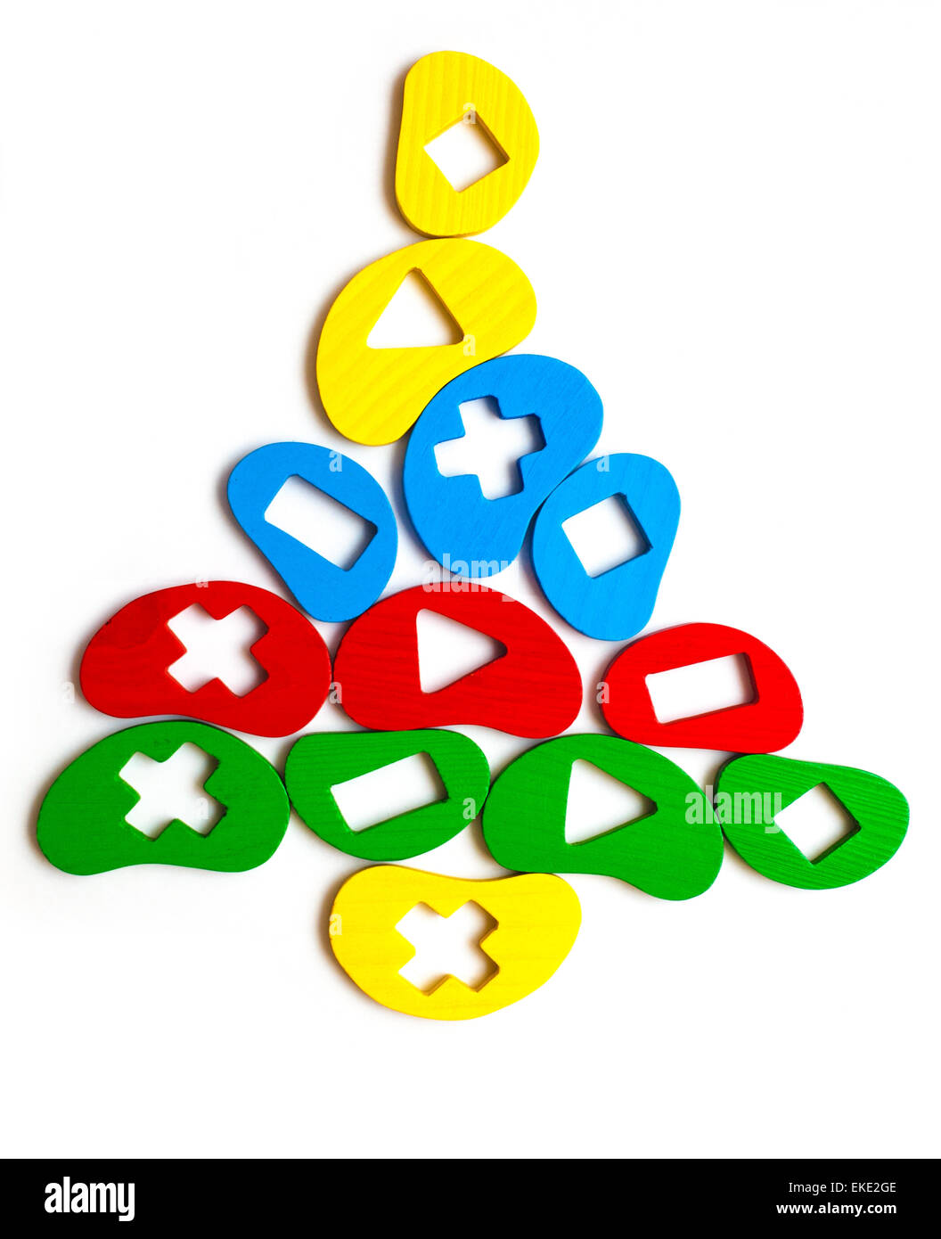 Geometric shapes elements red Cut Out Stock Images & Pictures - Alamy