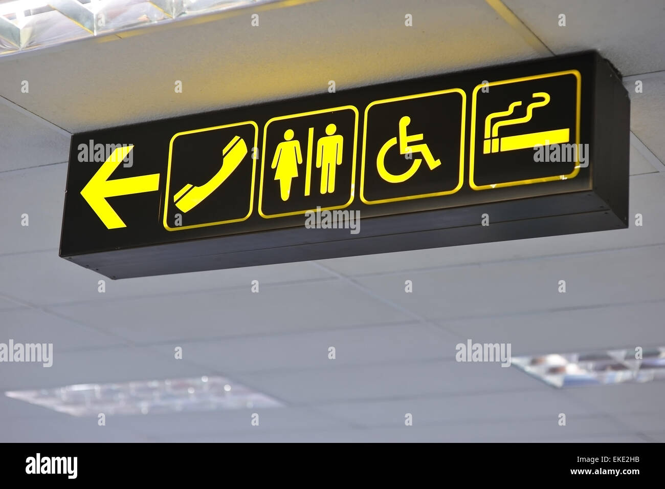 Airport toilet signs Stock Photo - Alamy