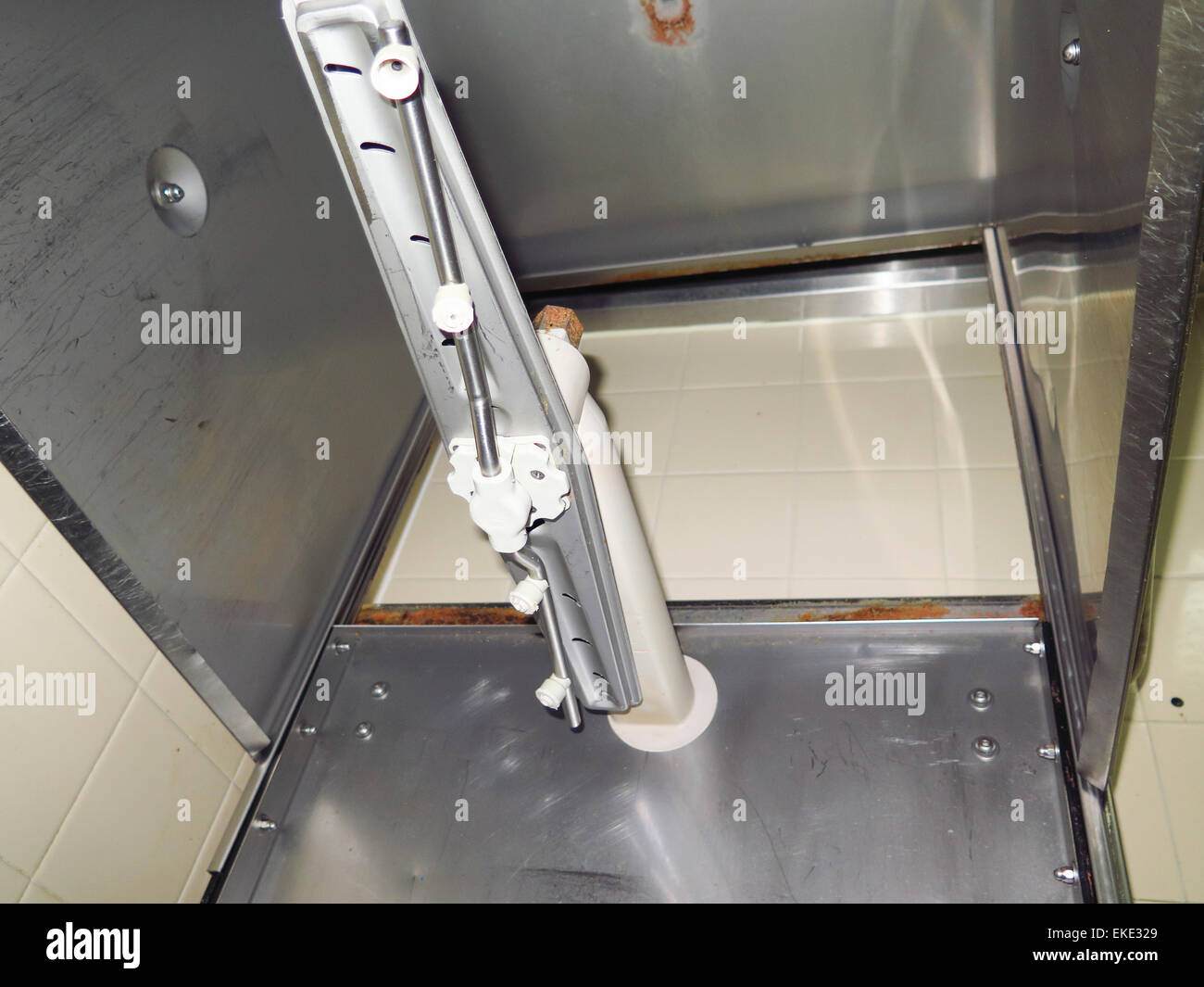 Washer head inside commercial dishwasher Stock Photo - Alamy