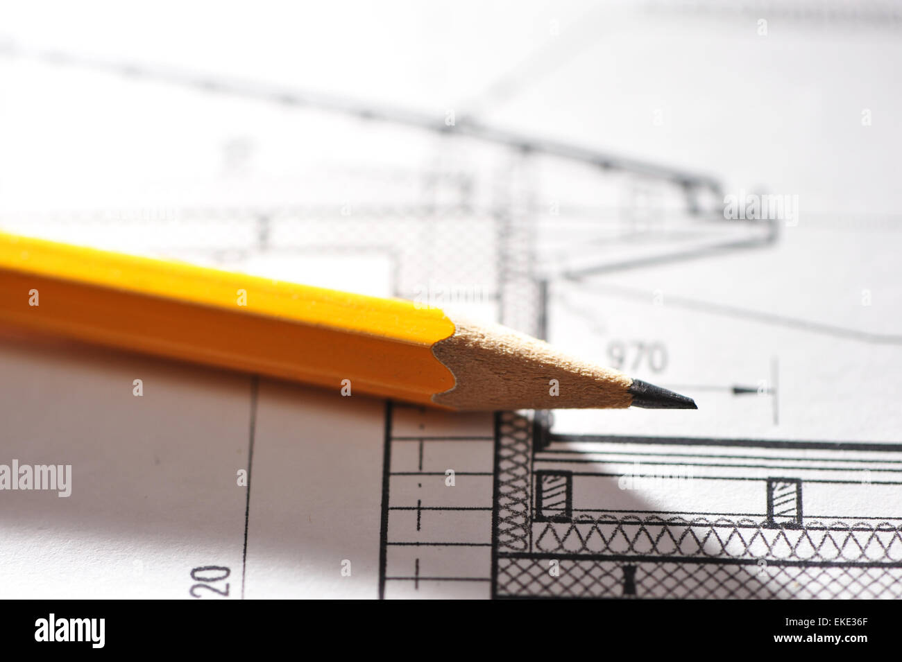 Floor plan blueprints engineering architecture hi-res stock photography ...