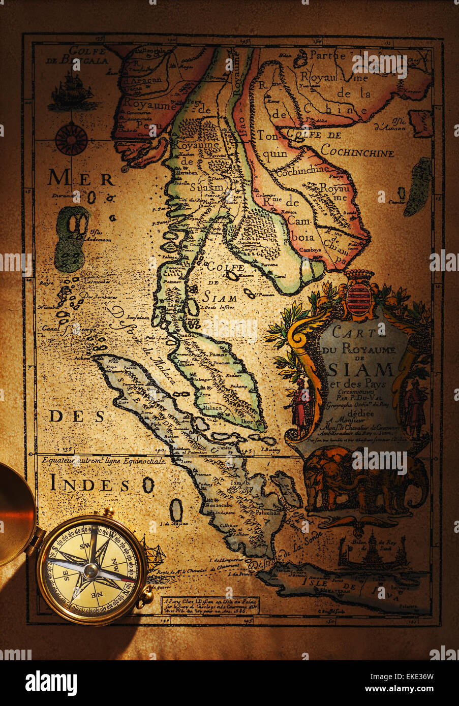 Old thailand map hi-res stock photography and images - Alamy