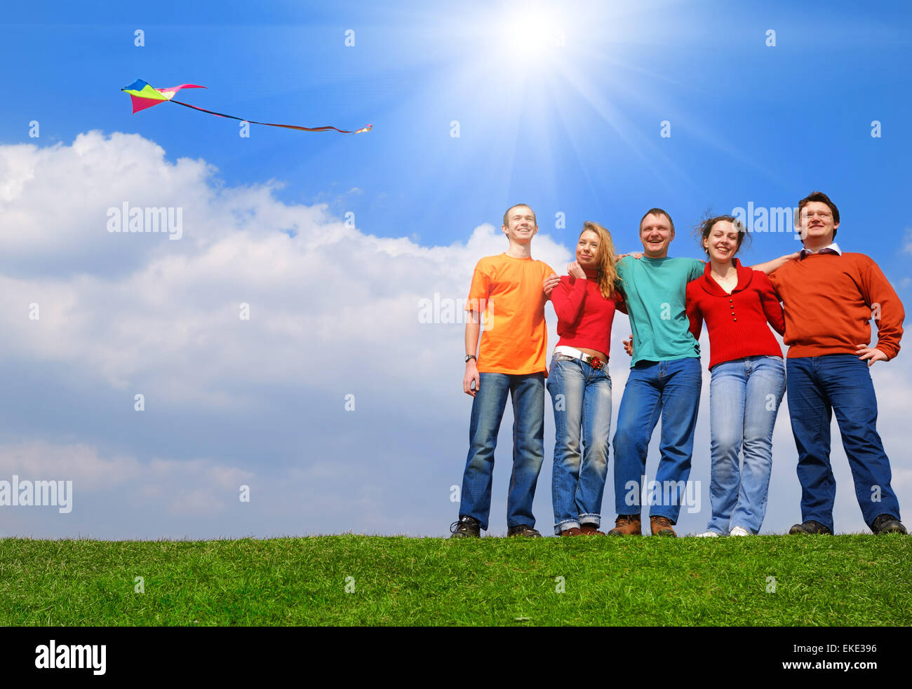 Group of people smiling Stock Photo - Alamy