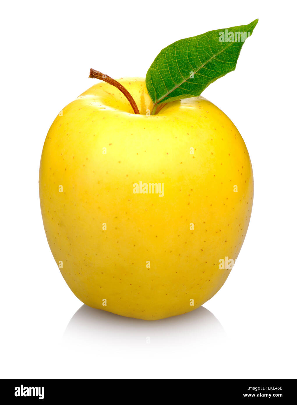 Yellow apple isolated on Cut Out Stock Images & Pictures - Alamy