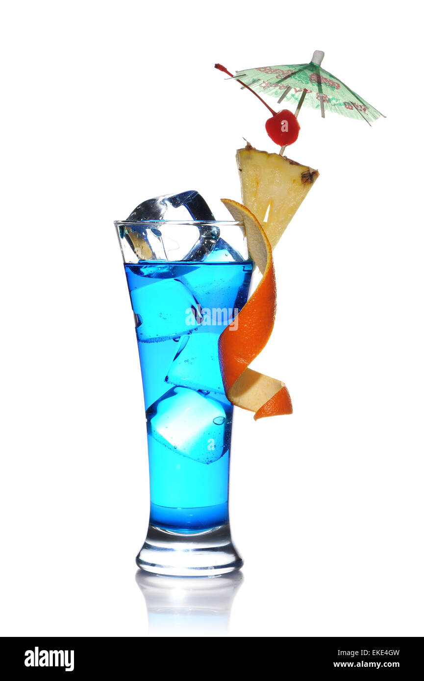 Blue Curacao cocktail Stock Photo - Alamy