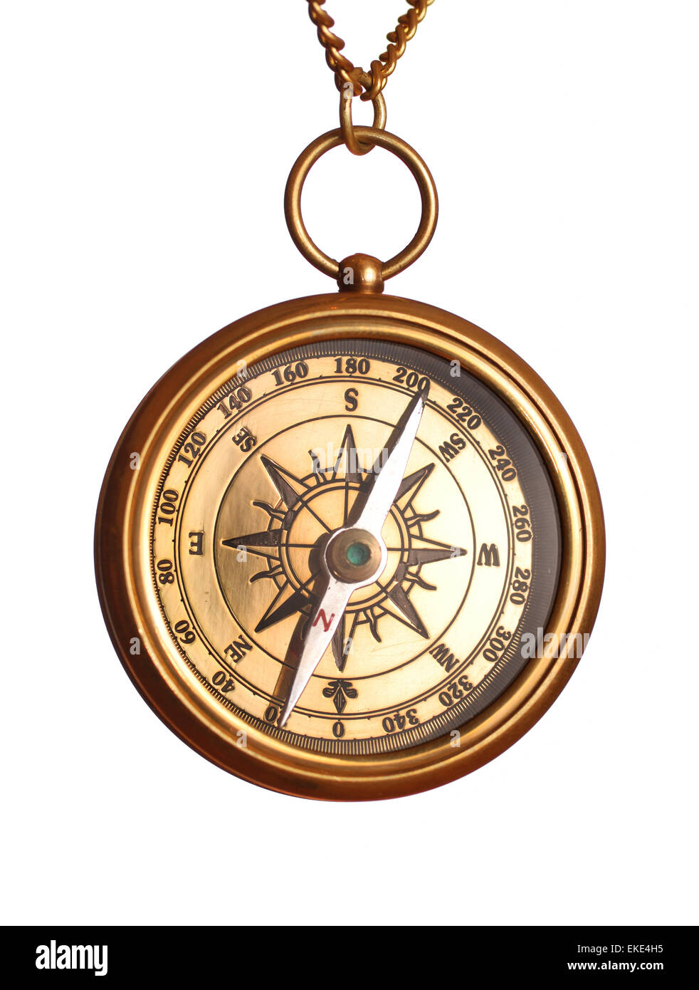 Old fashioned brass compass Cut Out Stock Images & Pictures - Alamy