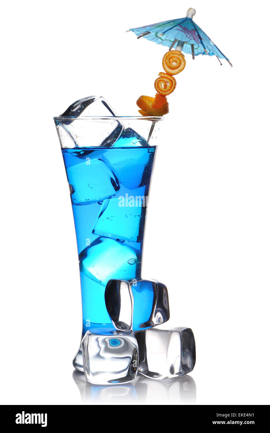 Blue Curacao cocktail Stock Photo - Alamy