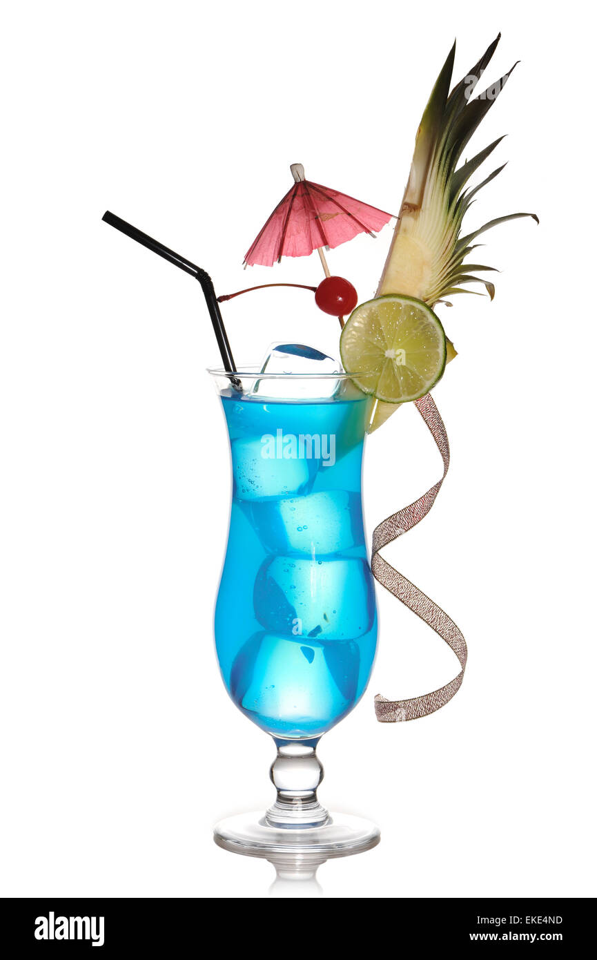 Blue Curacao cocktail Stock Photo - Alamy