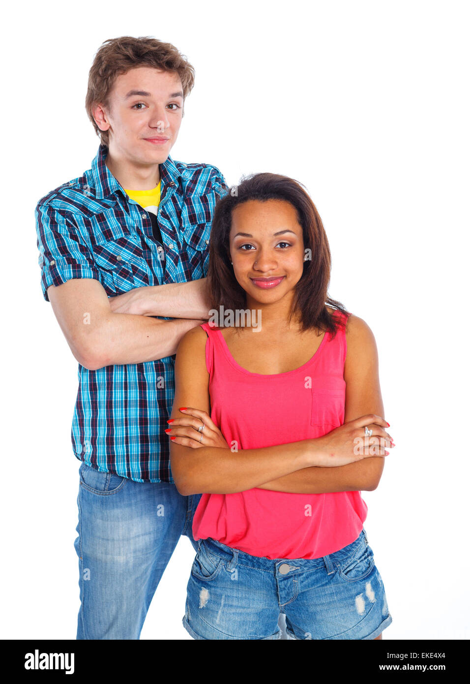 Young man with girlfriend Stock Photo - Alamy