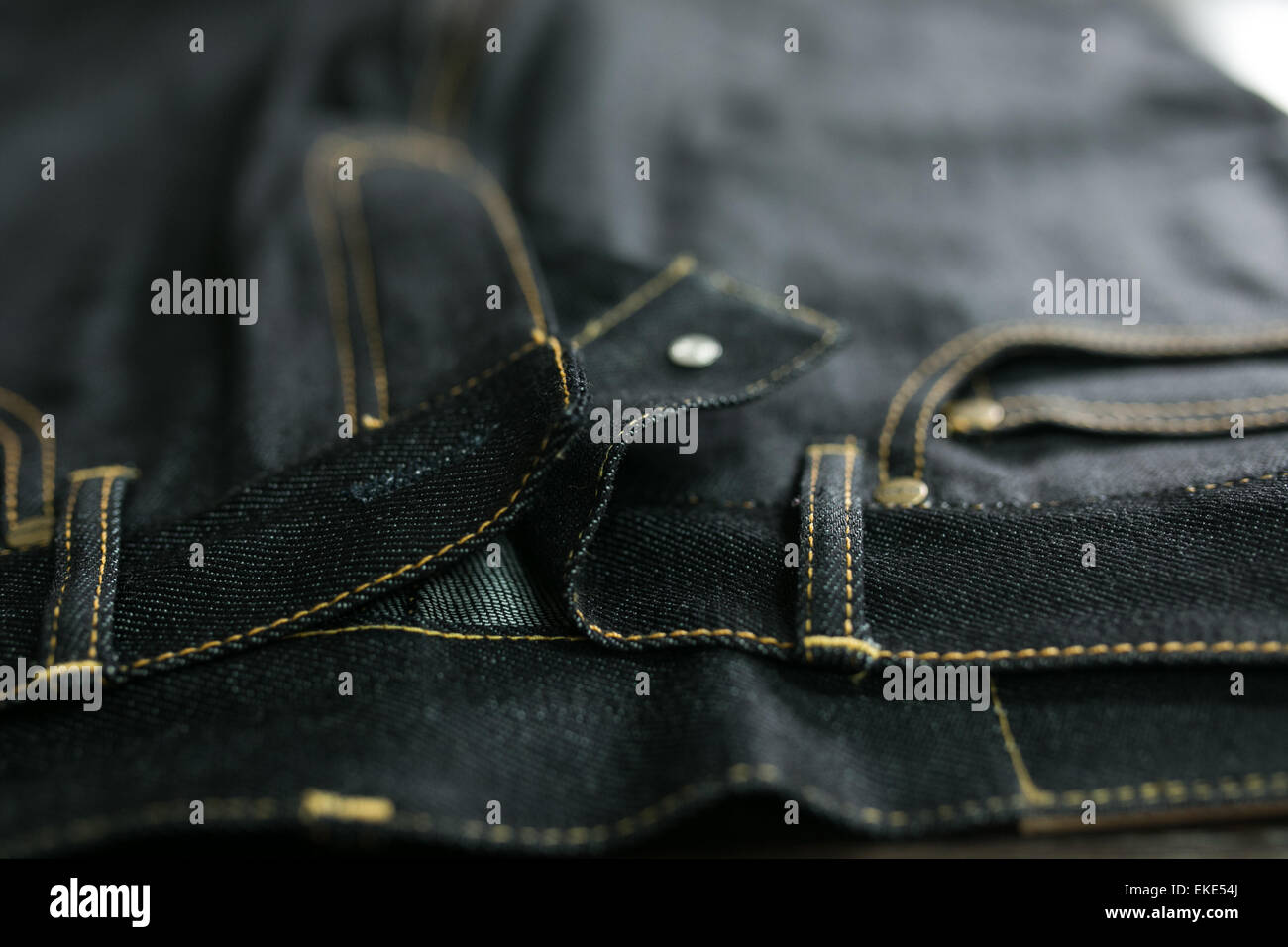 Selvedge denim Jeans close-ups from different angles Stock Photo - Alamy