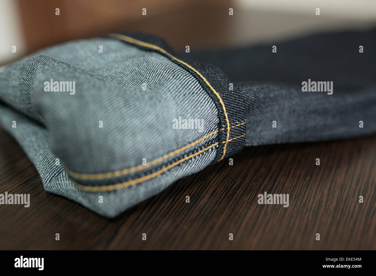 Selvedge denim Jeans close-ups from different angles Stock Photo - Alamy