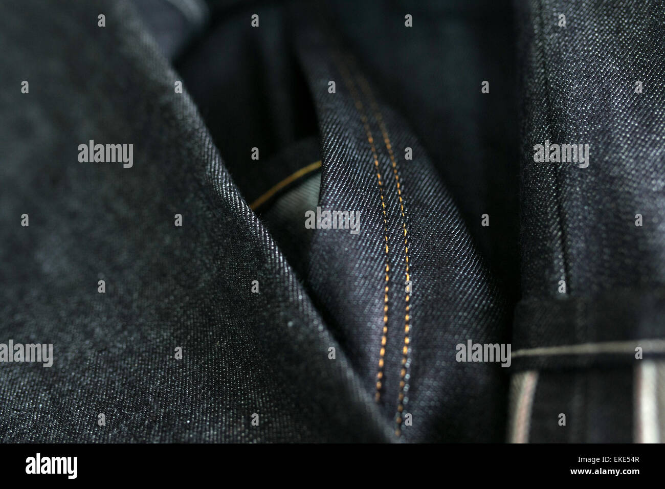 Selvedge denim Jeans close-ups from different angles Stock Photo - Alamy