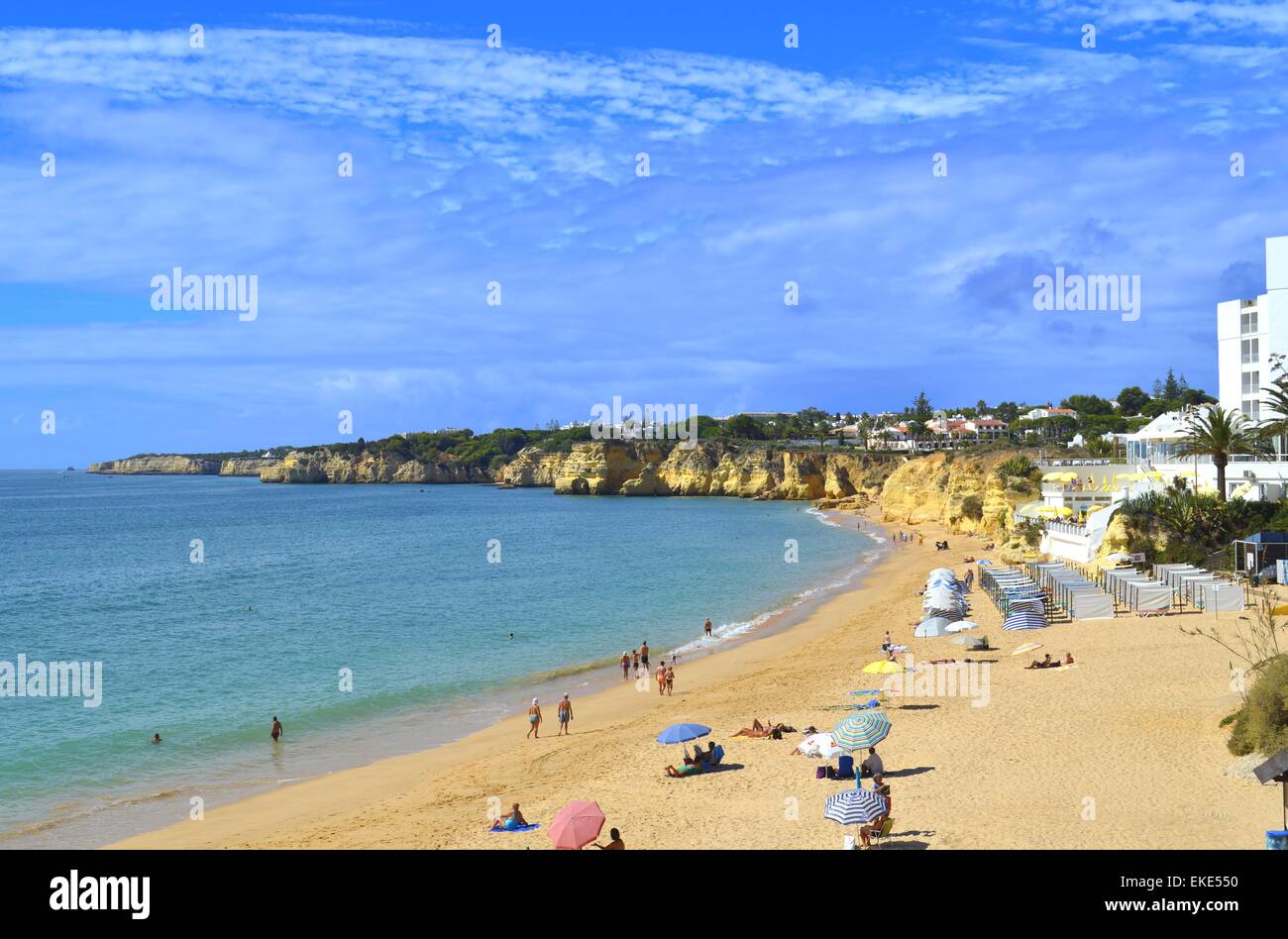 Armacao De Pera Beach on the Algarve Stock Photo - Alamy