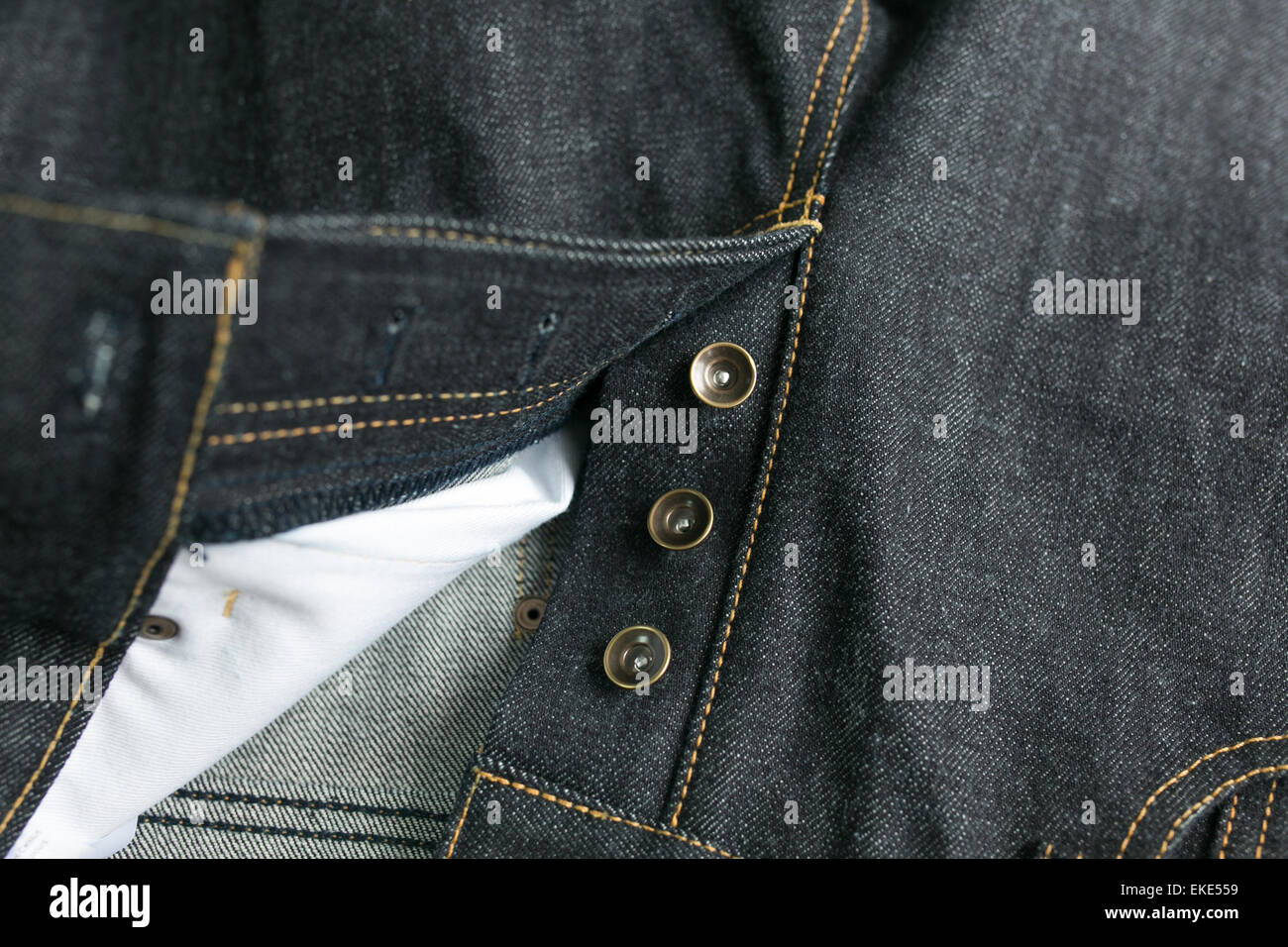 Selvedge denim Jeans close-ups from different angles Stock Photo - Alamy