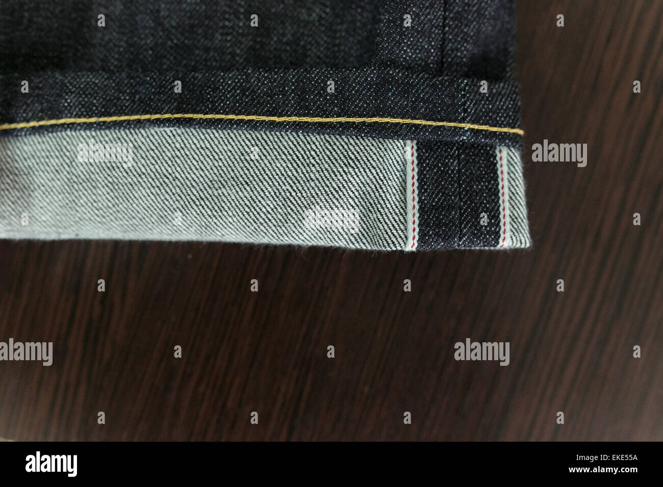 Selvedge denim Jeans close-ups from different angles Stock Photo - Alamy