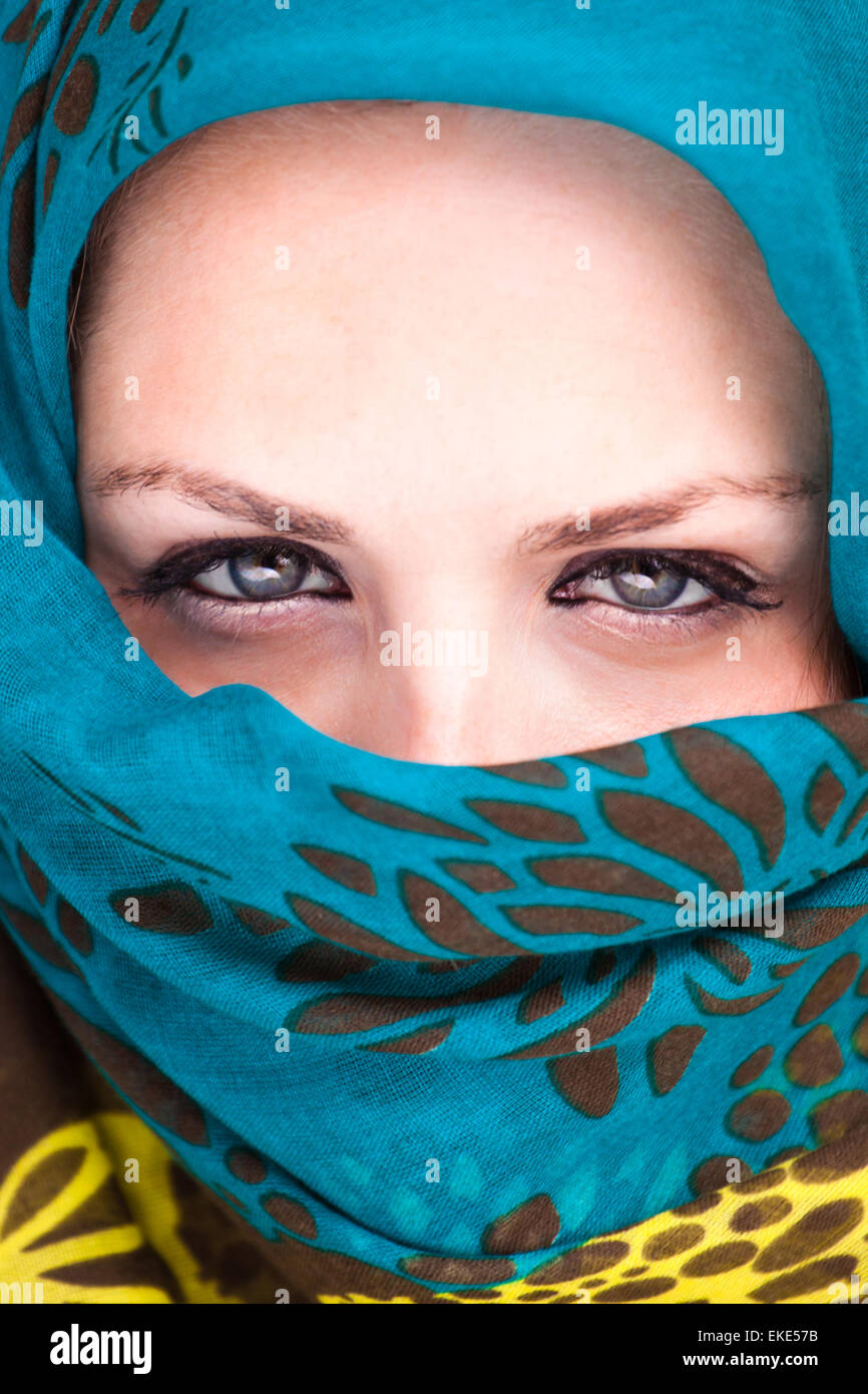 Portrait of a covered woman Stock Photo - Alamy