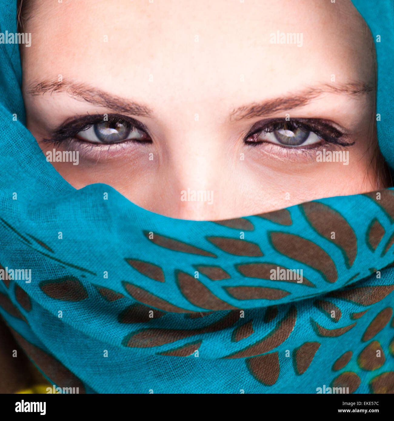 Portrait of a covered woman Stock Photo - Alamy