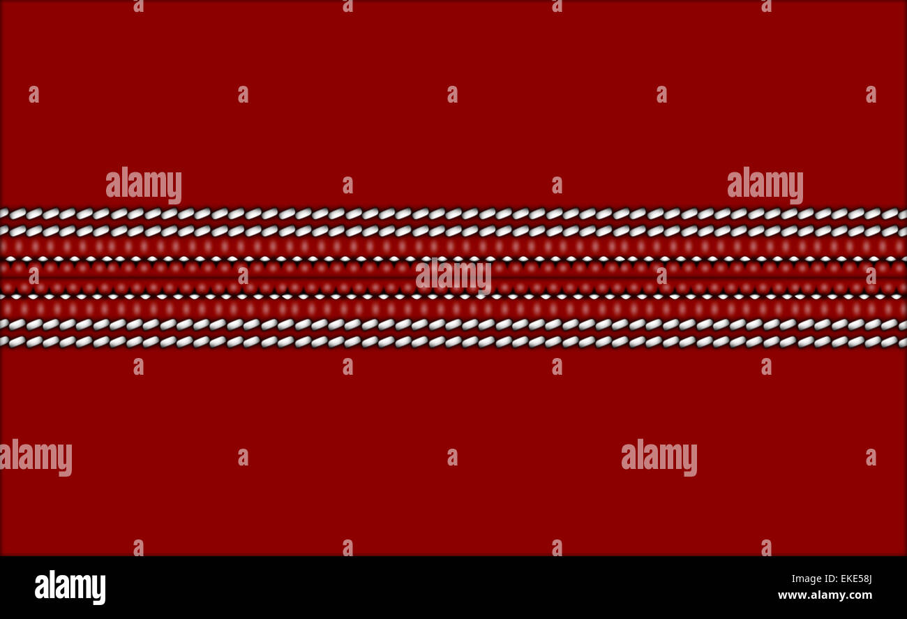 A flat background of a regular red leather cricket ball pattern Stock ...