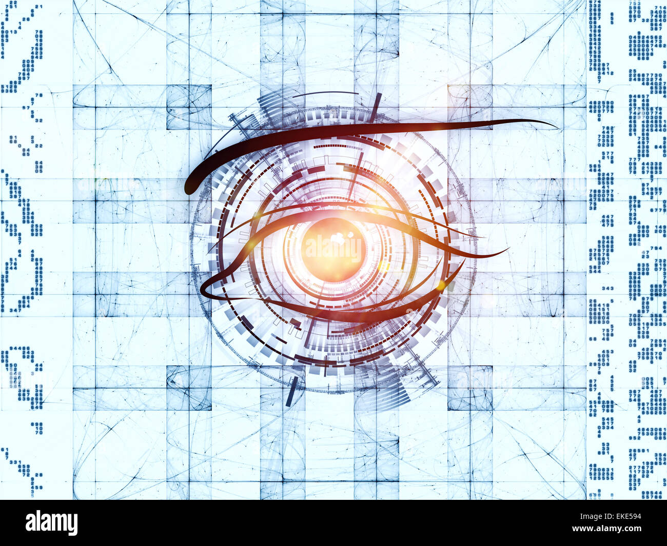 Eye of digits Stock Photo - Alamy