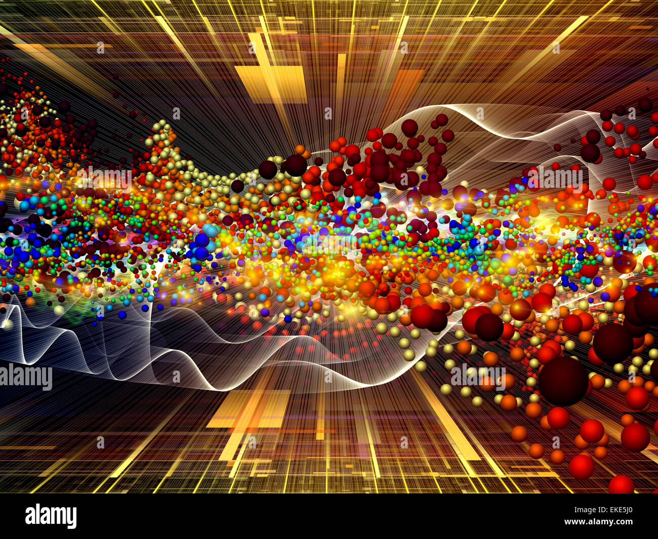 Waves of Molecules Stock Photo - Alamy