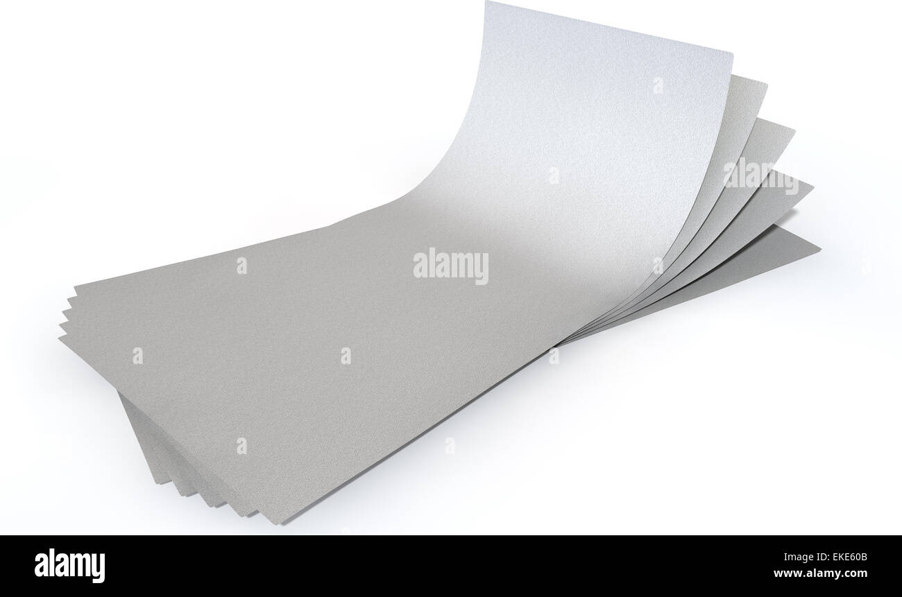 A group of generic blank banknotes fanned out and curved on an isolated ...