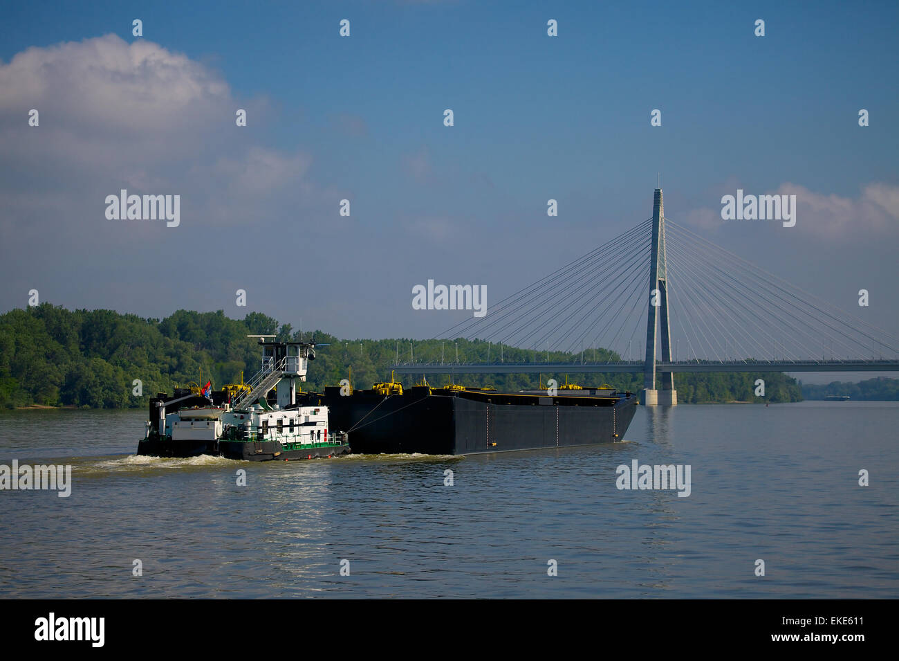 Cargo ship at river danube hi-res stock photography and images - Alamy