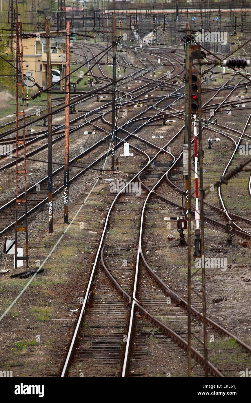 Abandoned railway railroad rail rails hi-res stock photography and ...