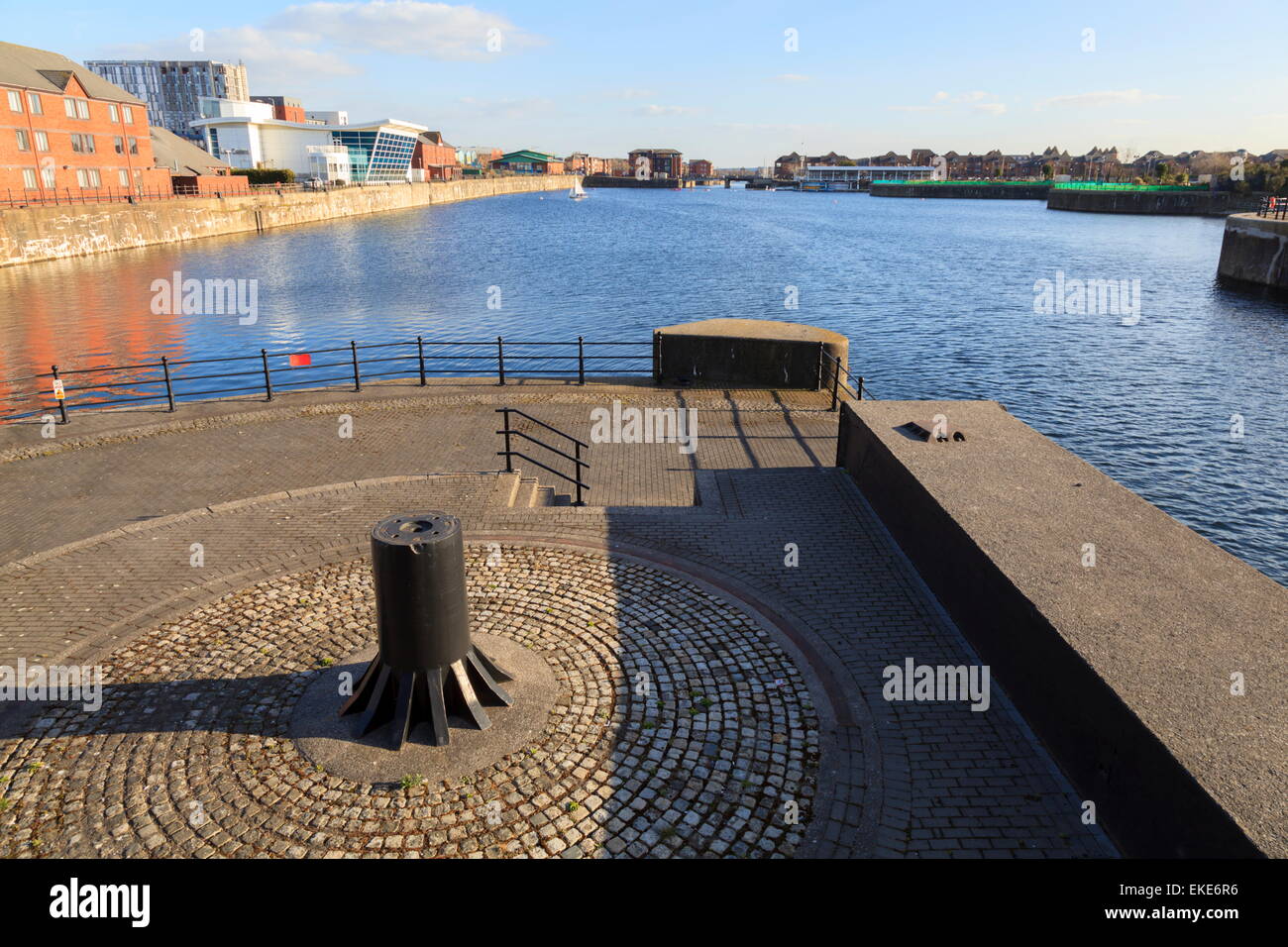 Remains of old swing bridge between Queen's Dock and Wapping Dock ...