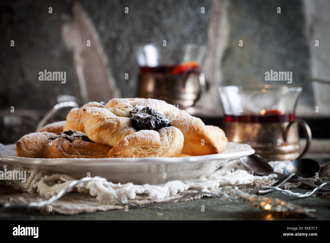 Joulutorttu, traditional finnish christmas pastry Stock Photo - Alamy
