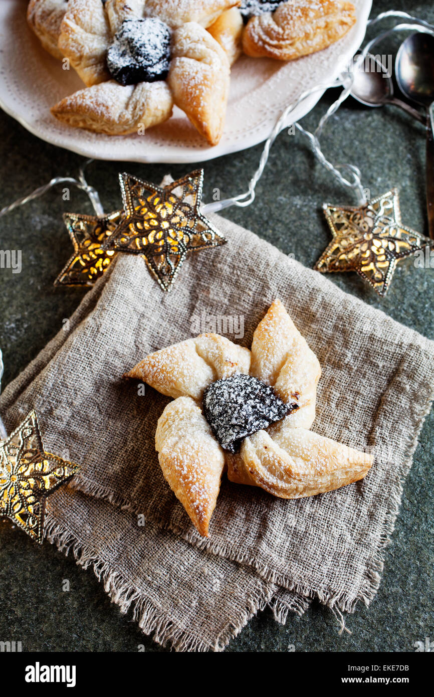 Joulutorttu, traditional finnish christmas pastry Stock Photo - Alamy