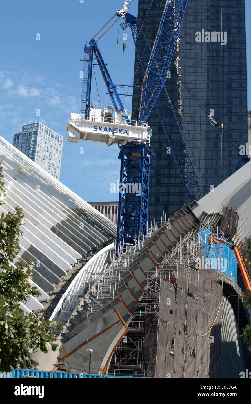 The World Trade Center Transportation Hub under construction Financial ...