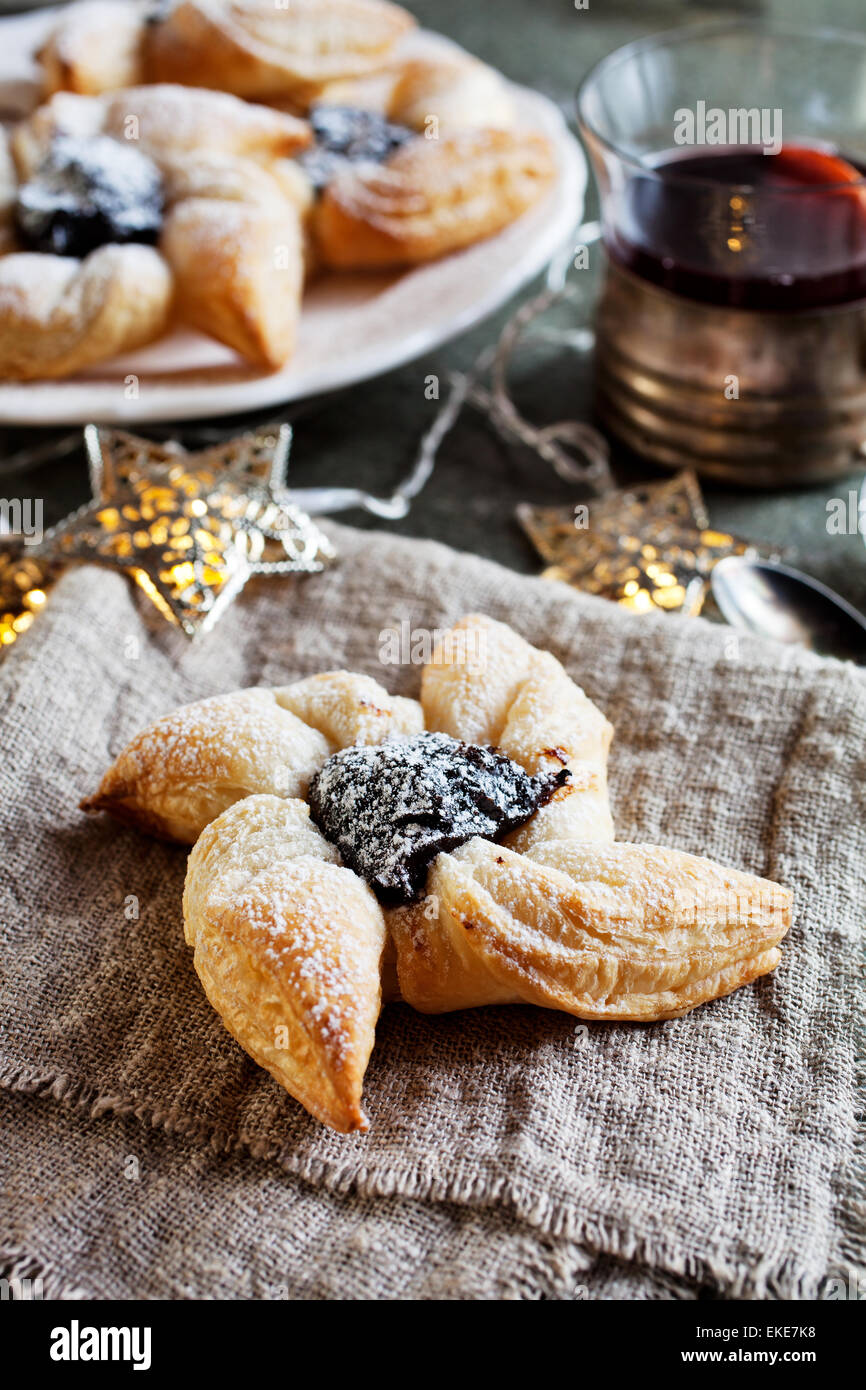 Joulutorttu, traditional finnish christmas pastry Stock Photo - Alamy