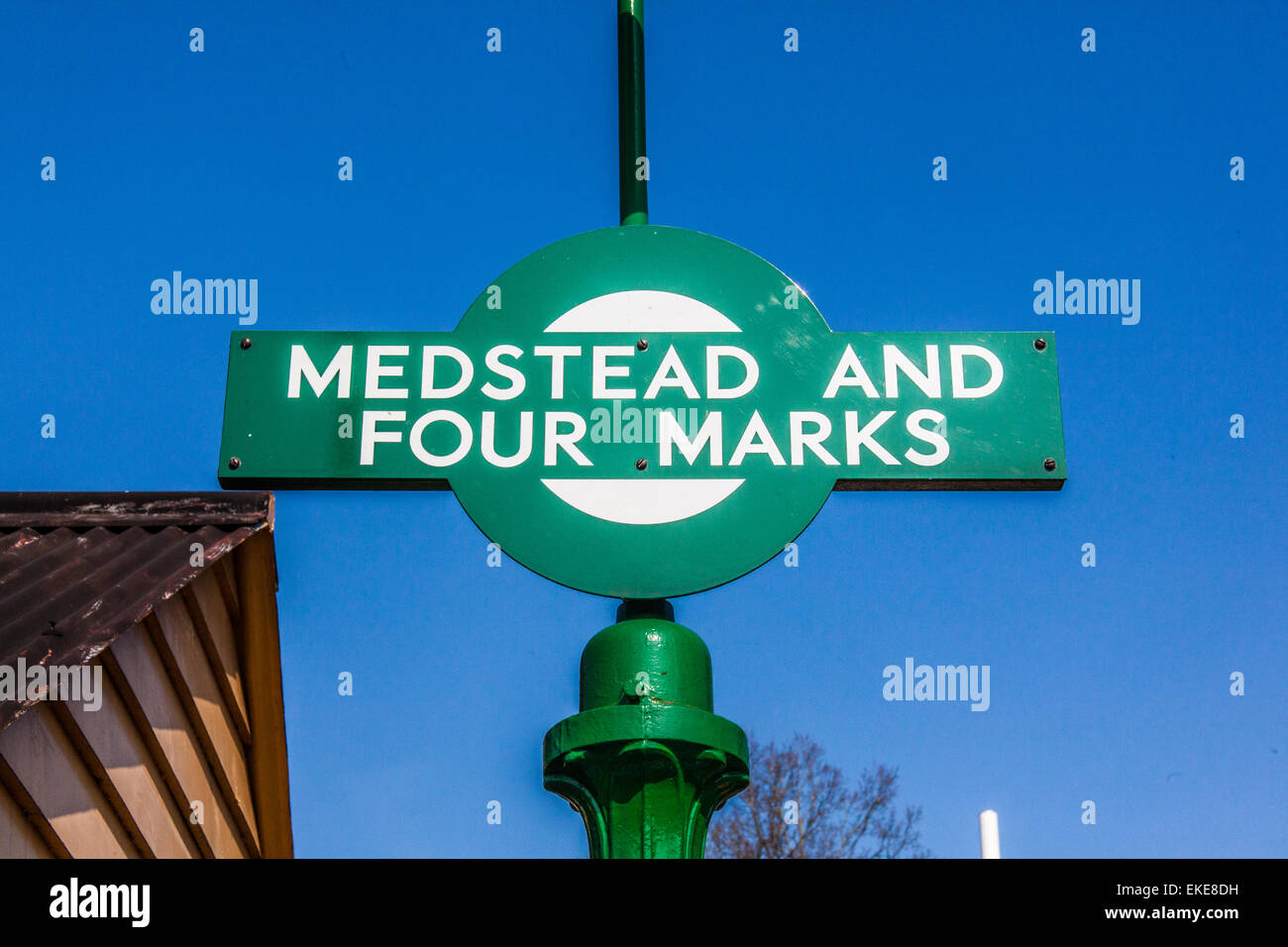 Medstead and four marks railway sign hi-res stock photography and ...