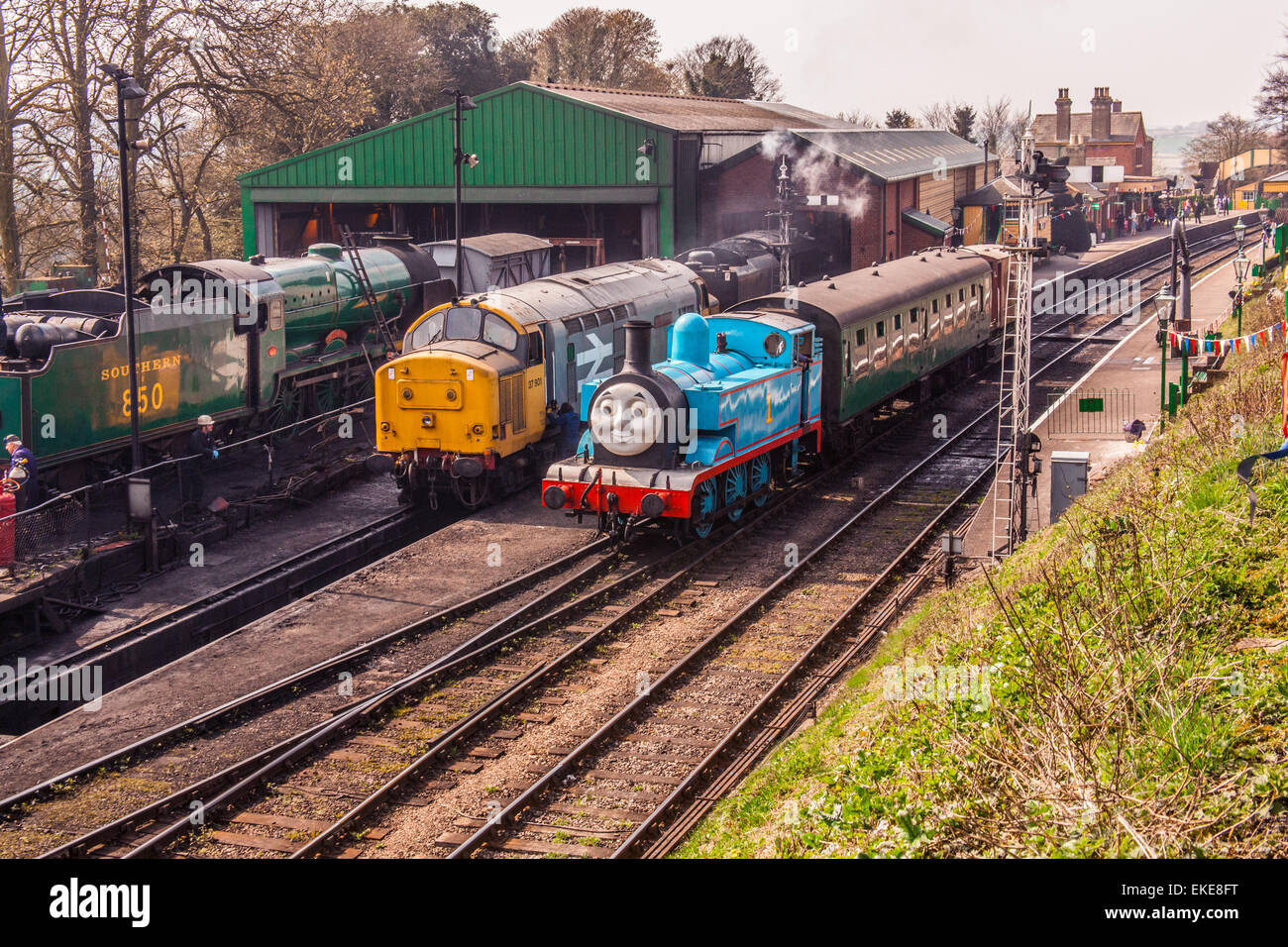 Thomas the tank engine during Thomas week on the Watercress line ...