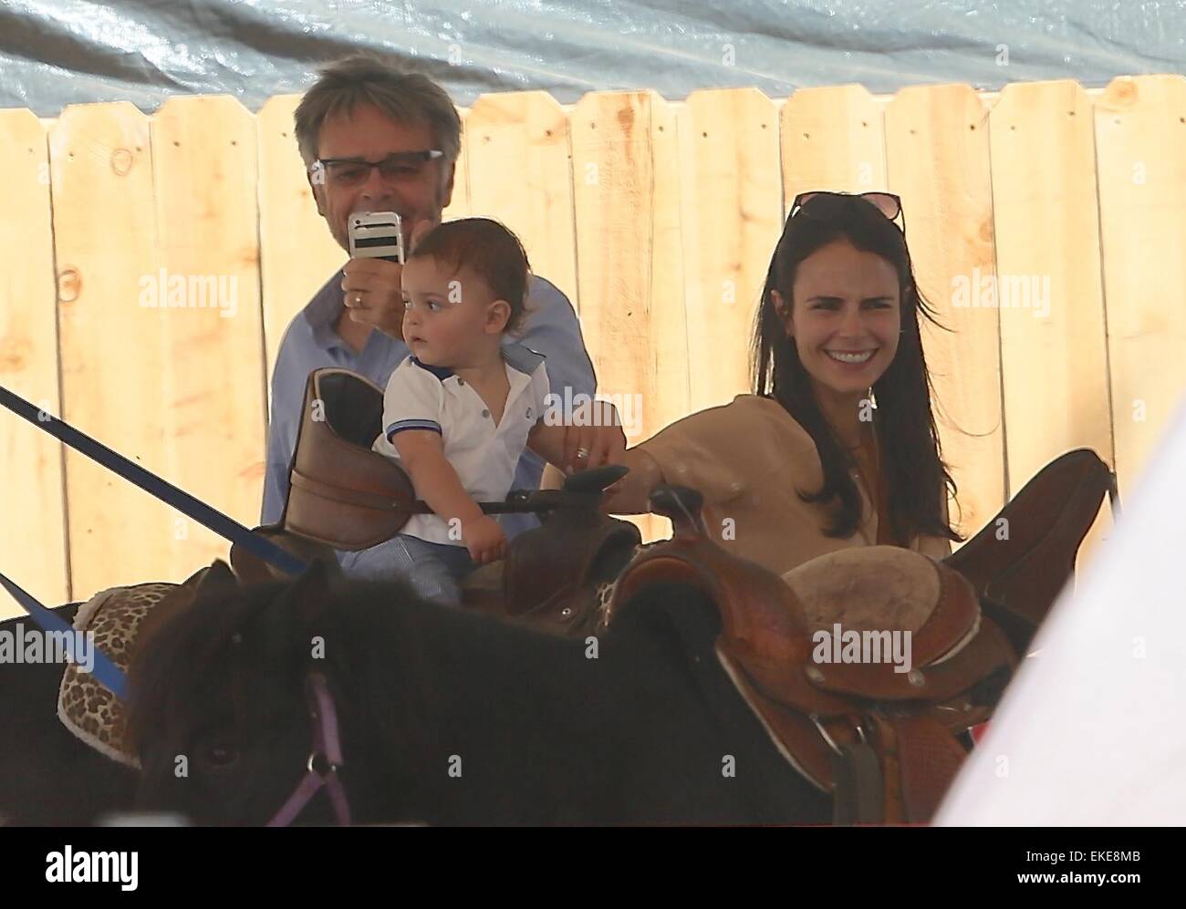 Jordana Brewster takes her son, Julian to Mr. Bones Pumpkin Patch along ...