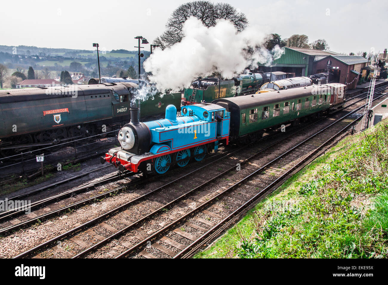 Thomas the tank engine during Thomas week on the Watercress line ...