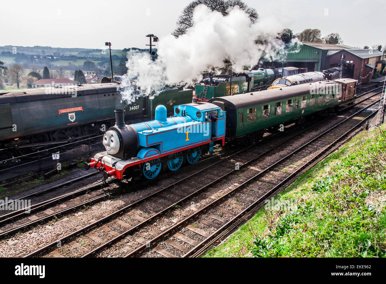 Thomas the tank engine during Thomas week on the Watercress line ...
