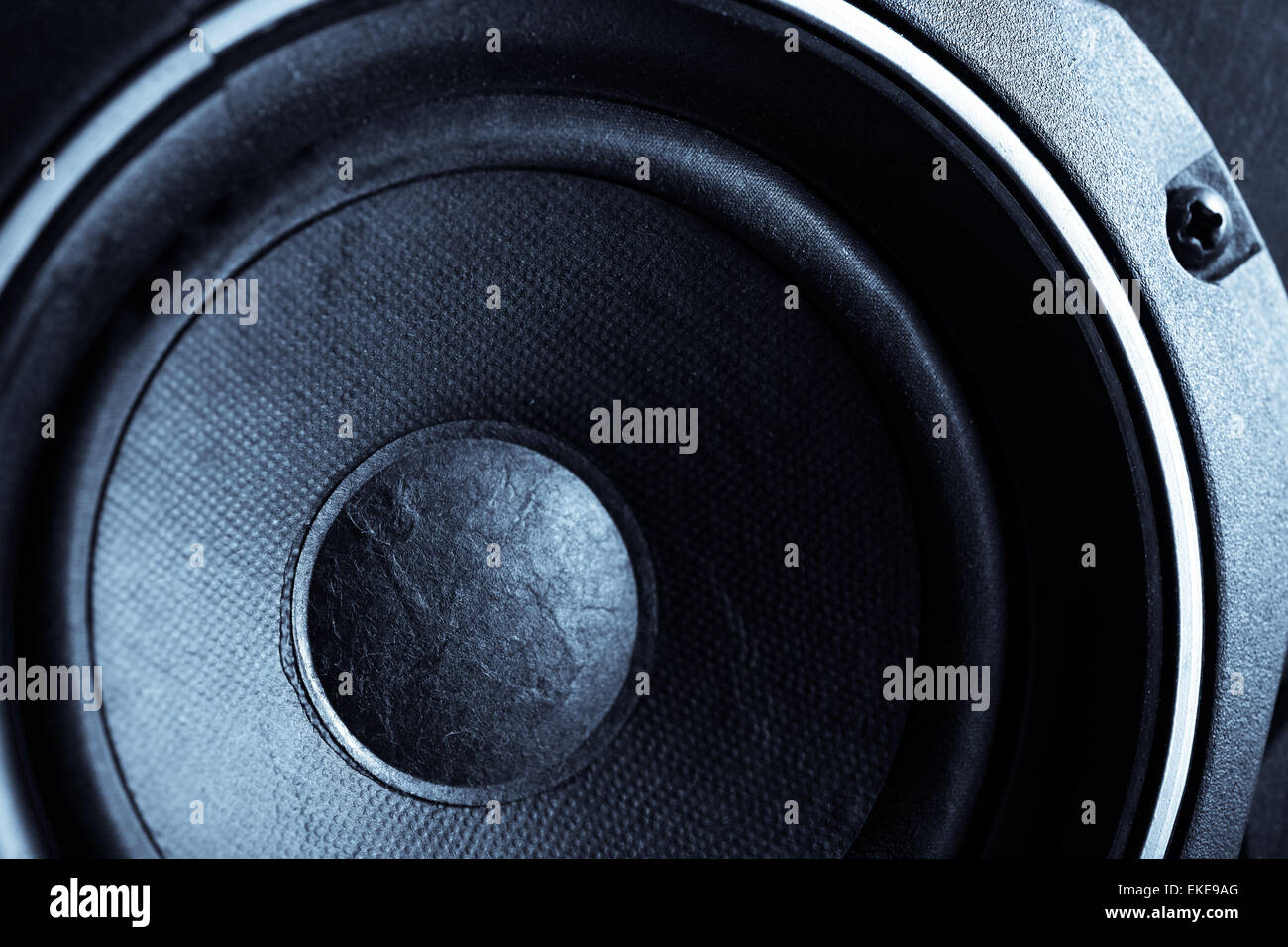 Detail shot of some old round speakers Stock Photo - Alamy