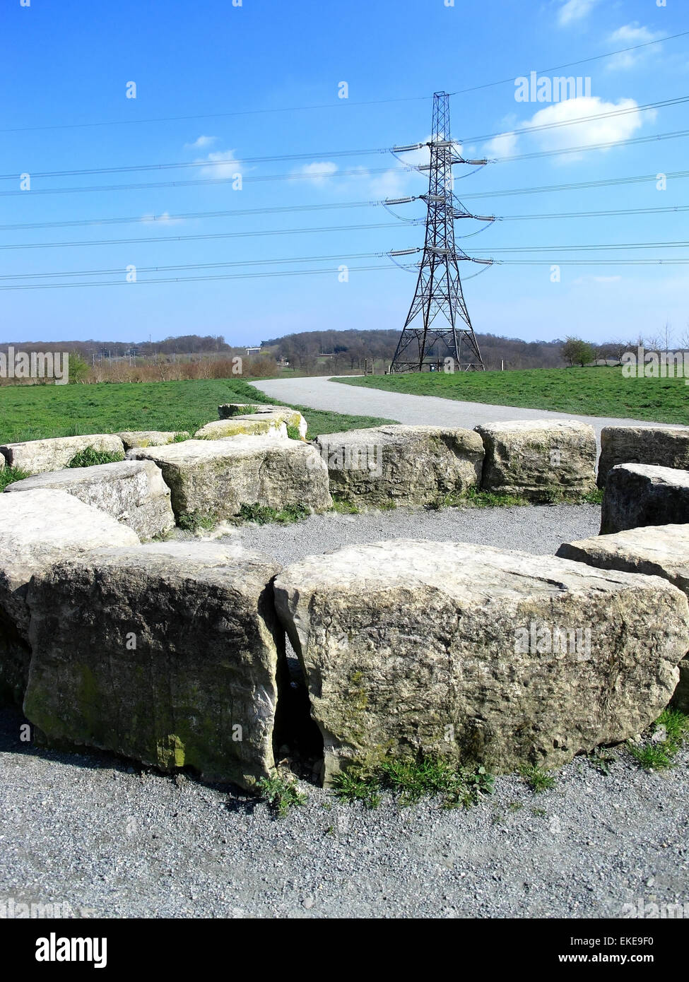 A small rock formation at Jeskyns country park in North Kent Stock ...
